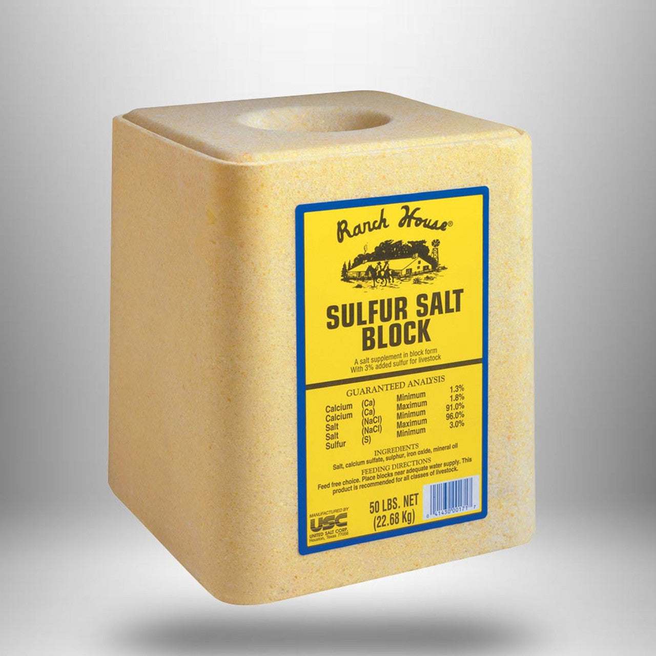 Sulfur Livestock Salt Block 50 lb – Franklin County Xchange